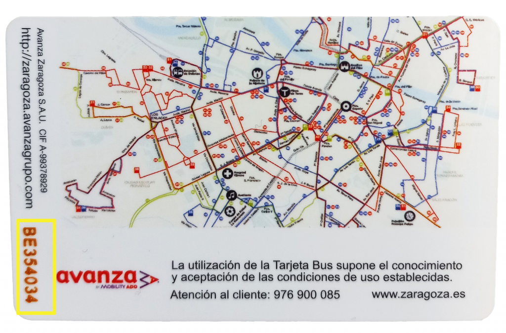 ¿Dónde encontrar el identificador de sus tarjetas de transporte?